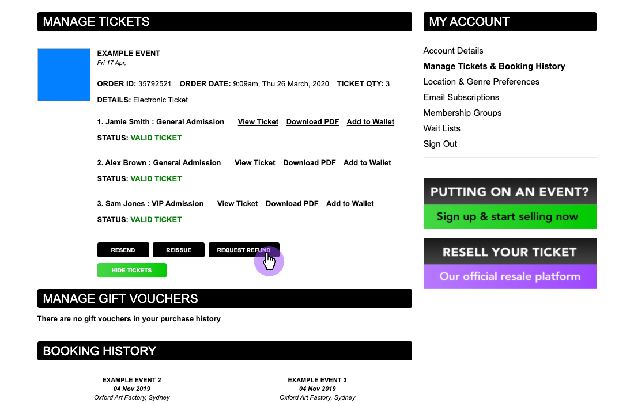 A step-by-step guide to requesting a refund for eligible events – Moshtix NZ